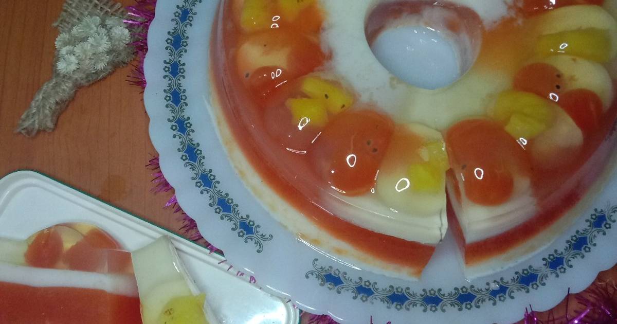 Resep Puding lapis pepaya susu oleh Siti Ramlah - Cookpad