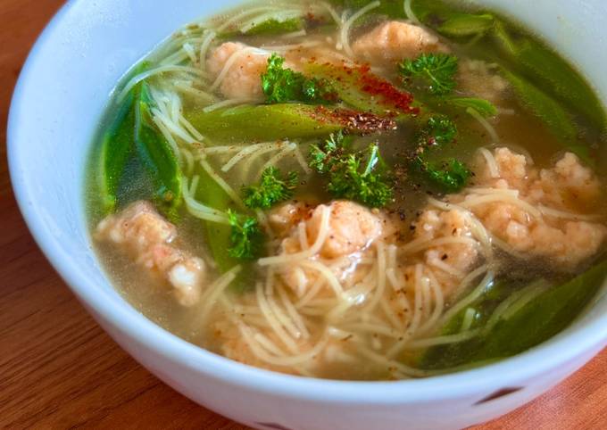 Cách Làm Món Nui Tóc Tiên Nấu Chả Tôm Quết & Măng Tây của Dory - Cookpad