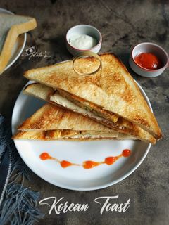 Resep 56. Korean Street Egg Toast oleh Ken - Cookpad