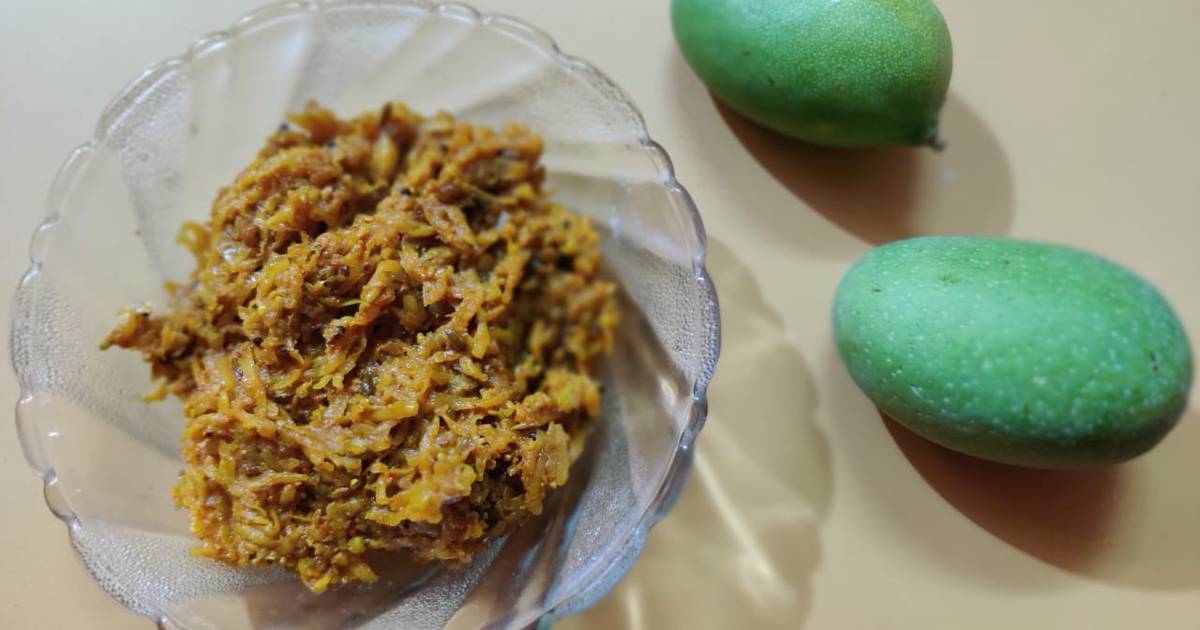 Grated mango pickle Recipe by Himali Pujara - Cookpad