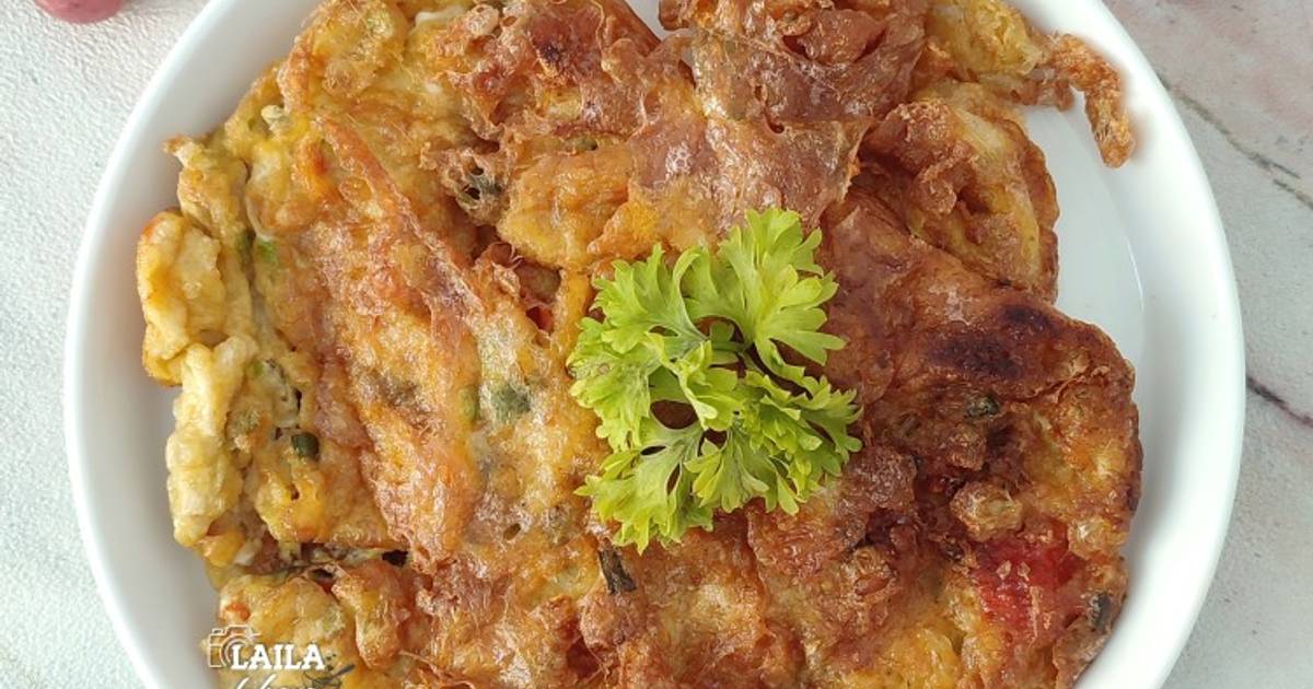 Resep Telur Dadar Kriwil Pedas oleh Laila_Huang - Cookpad