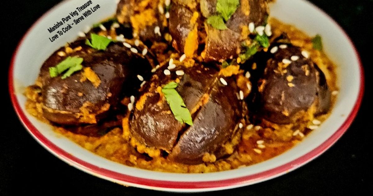 Authentic Maharastrian Bharli Vangi Stuffed Brinjal Eggplant Recipe by ...