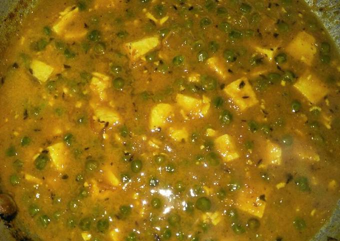 Matar paneer Recipe by Riya Garg - Cookpad