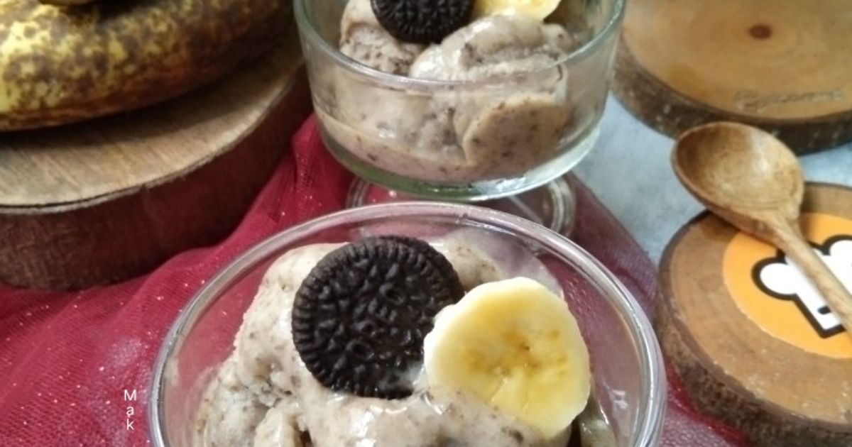 Resep Ice Cream Pisang Oreo oleh Mak Win - Cookpad