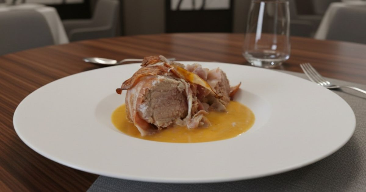 Rollo De Solomillo De Cerdo Con Bacon Y Salsa De Mostaza En Airfryer ...