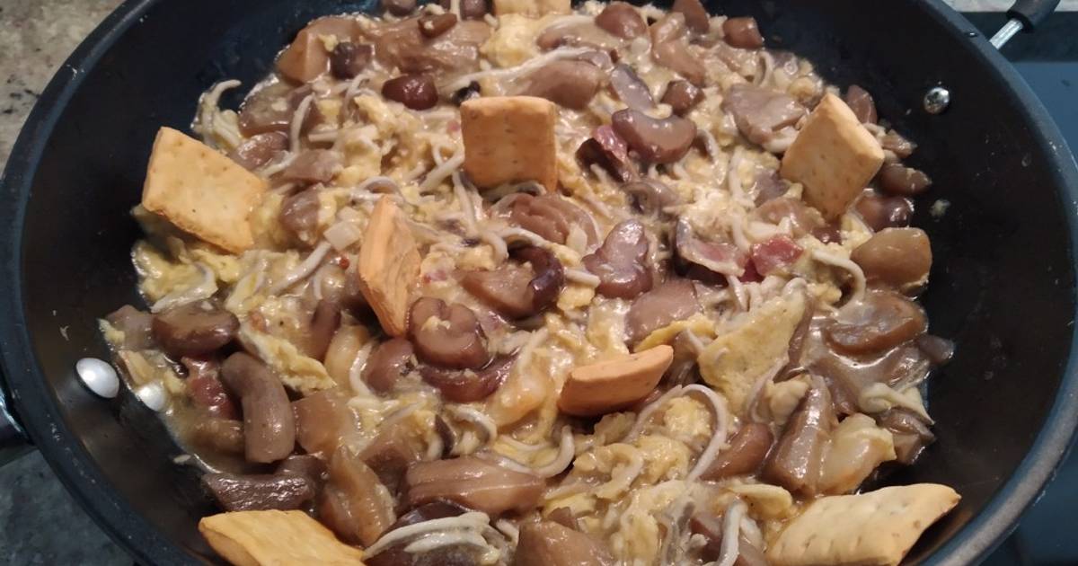 Revuelto de setas y gulas - 15 recetas caseras- Cookpad