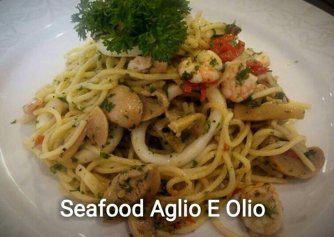 Resep Seafood Aglio E Olio oleh Mario Chandra - Cookpad