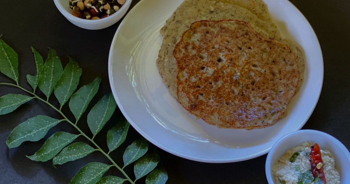 Moong Sprouts Dosa With Coconut Chutney Recipe by Madhumita Bishnu ...