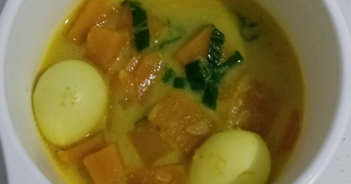 Resep Labu Kuning Kuah Santan (MPASI 12 bulan +) oleh Normayola Classic ...
