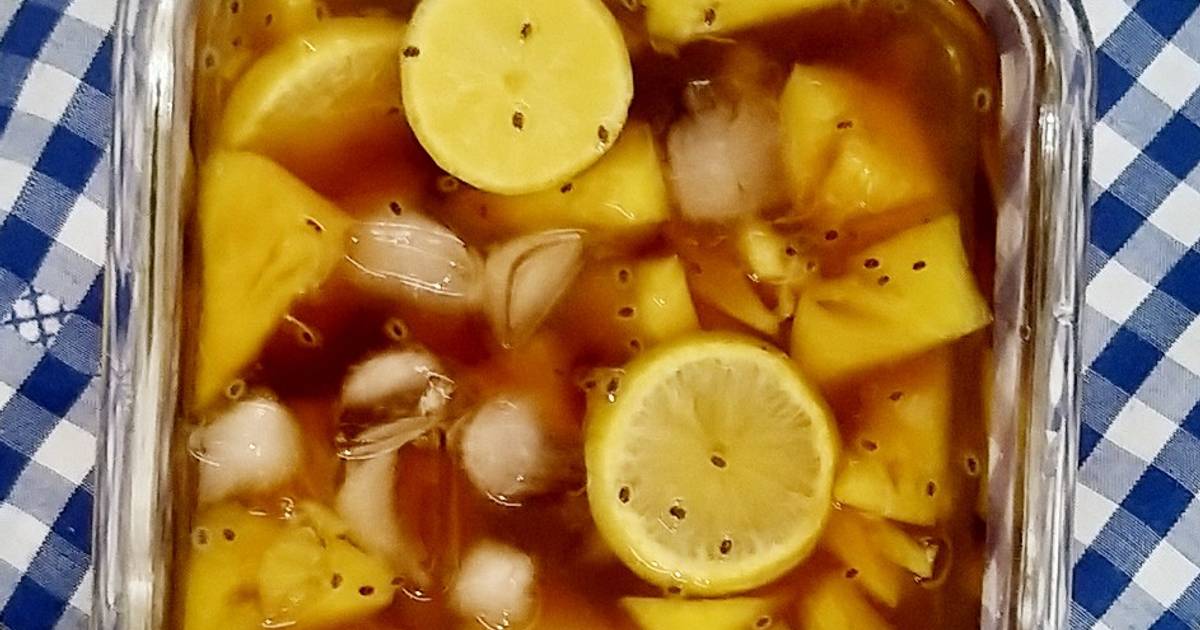 23 resep es setup nanas selasih enak dan mudah - Cookpad