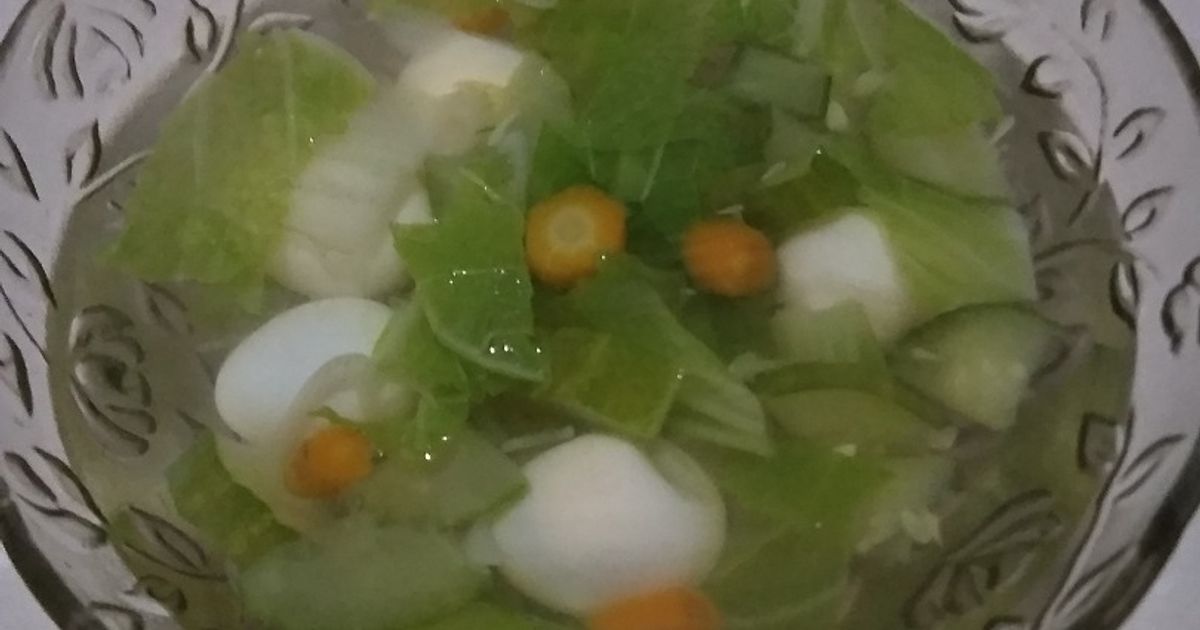 Resep sayur bening timun dan sawi rumahan enak dan mudah - Cookpad