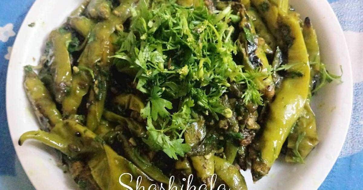Green chilli sabji Recipe by Shashikala Koli - Cookpad