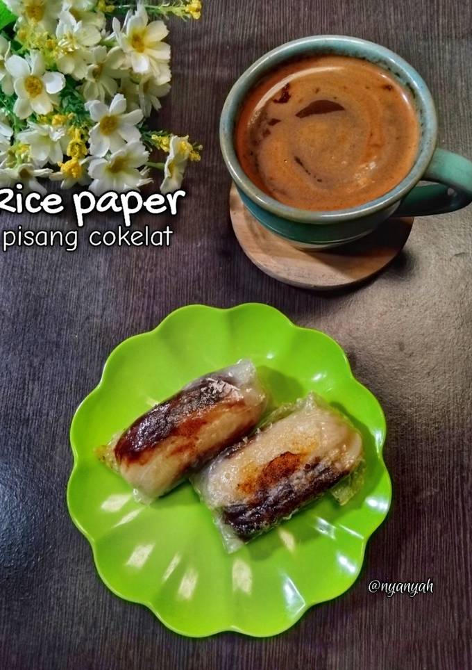 Resep Rice Paper Pisang Cokelat oleh Nyanyah - Cookpad