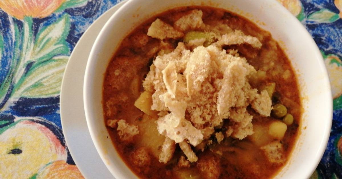 Sopa de papas y hongos Receta de Lourdes González- Cookpad