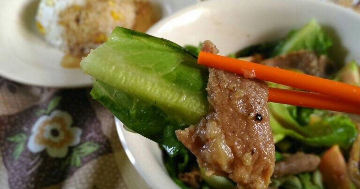 Resep selada romaine daging rumahan enak dan mudah - Cookpad