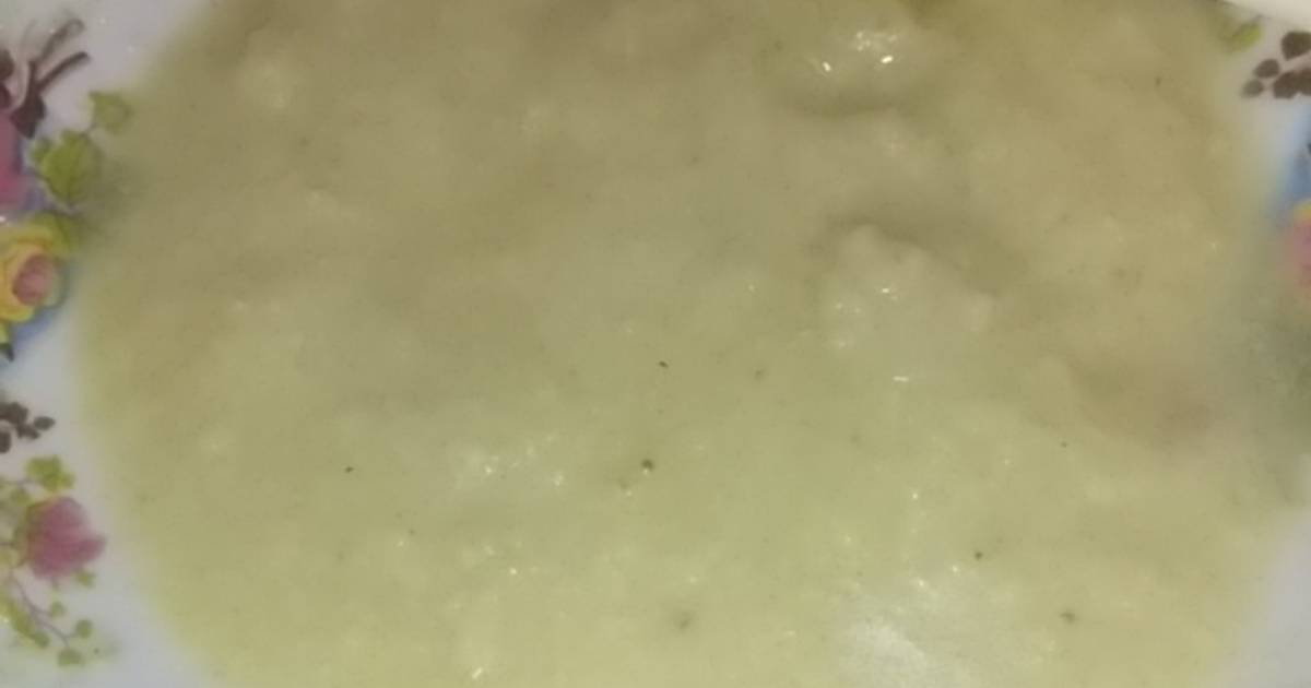 Resep Bubur saring nasi tempe sawi putih MPASI oleh dina - Cookpad