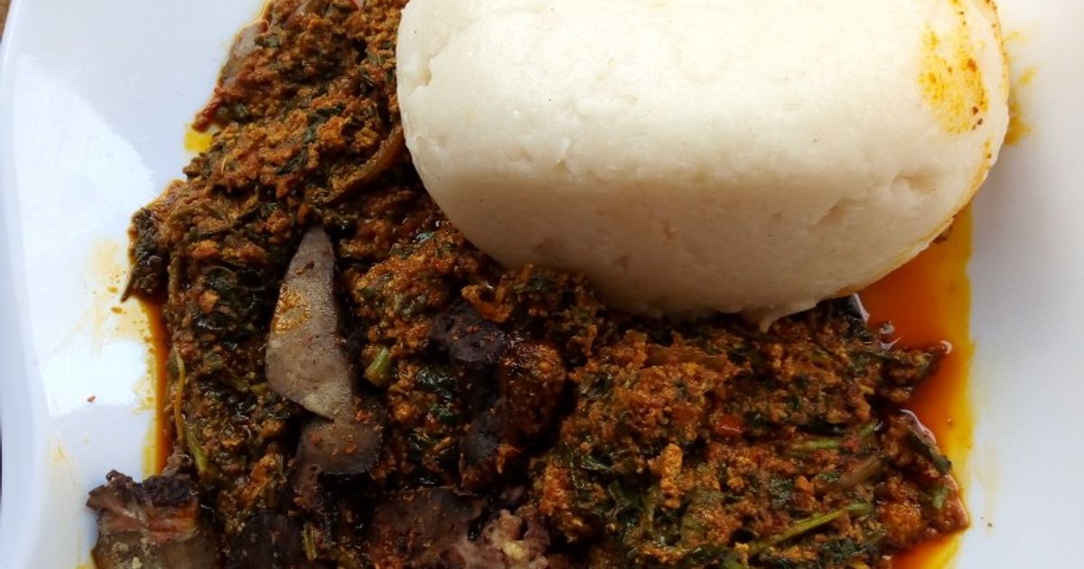 Tuwon Shinkafa With Egusi Soup Recipe by muneerat a jafar - Cookpad