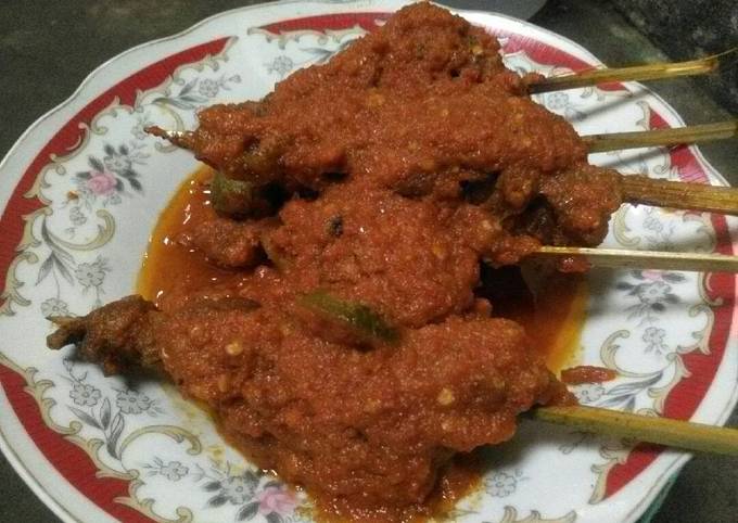 Resep Sate ayam pelecing simpel oleh muppidah - Cookpad