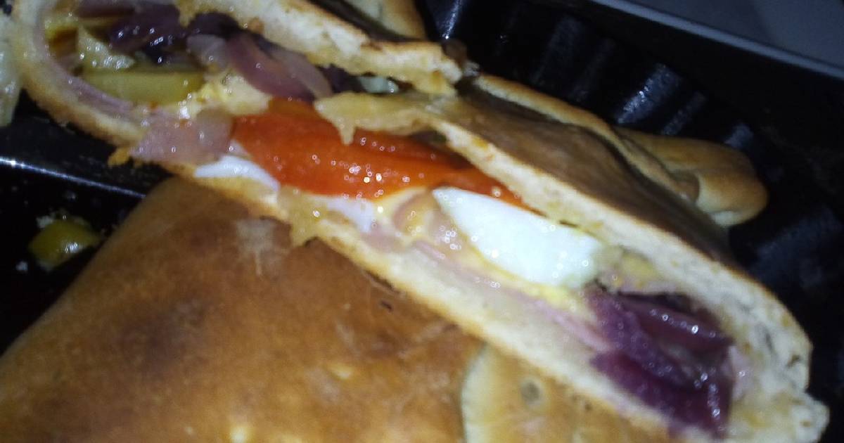 Calzon de Jamón Y Queso Receta de gordita- Cookpad