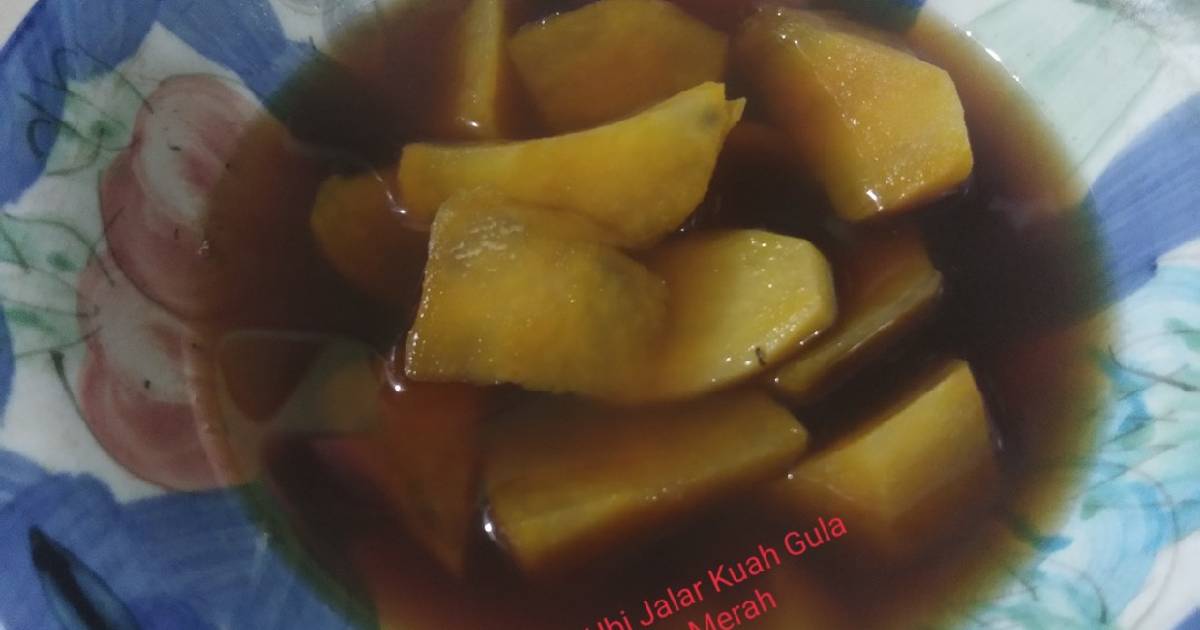 Resep Ubi Jalar Kuah Gula Merah oleh Chendera Ria Lim - Cookpad