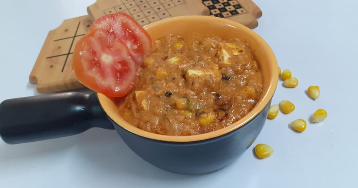 Corn Paneer Masala Curry Recipe By Shikha Vijay