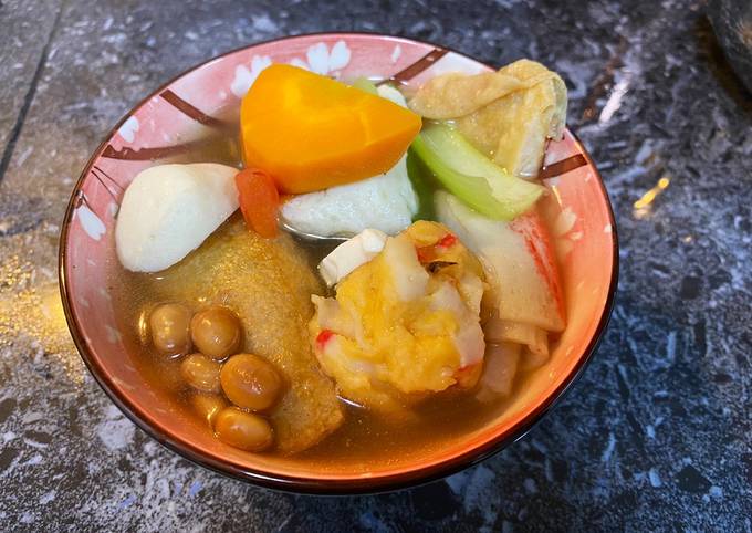 Colourful Yong Tau Foo Soup Recipe by homeycook - Cookpad