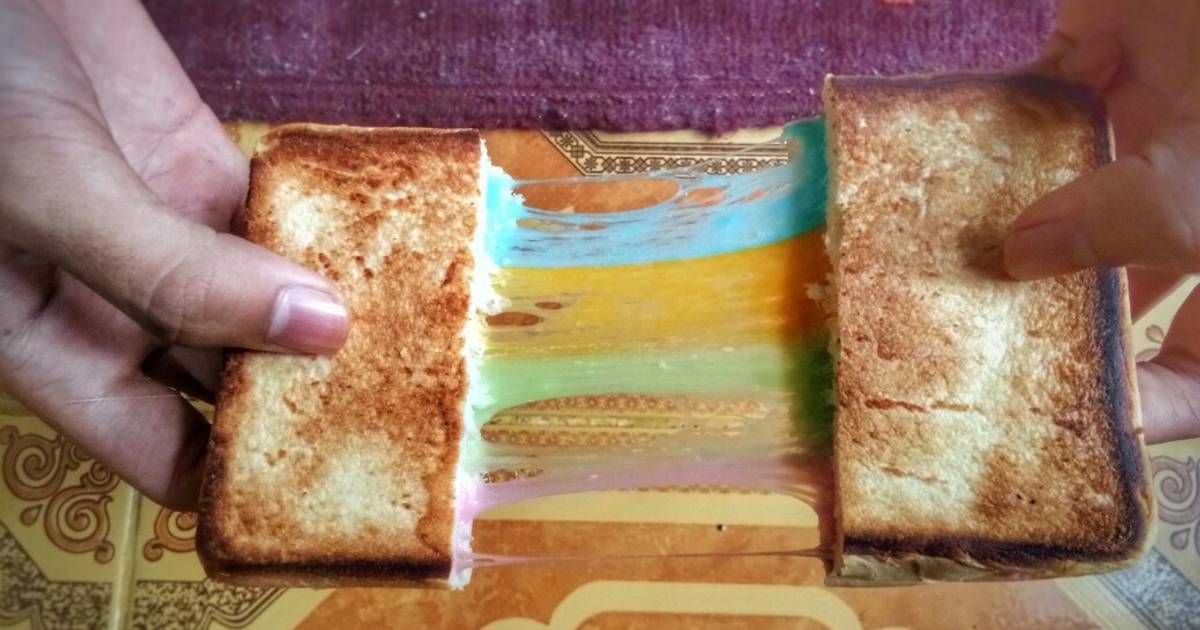 Resep Bread toast rainbow oleh Intan Vf - Cookpad