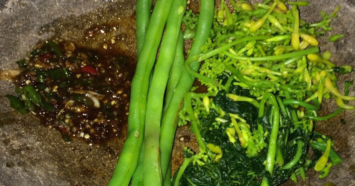 Resep sambal gula merah daun ubi rumahan enak dan mudah - Cookpad