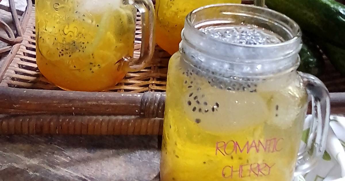 Resep Es Mentimun Or Es Timun Selasih Madu Syrup Orange Tnp Gula oleh ...