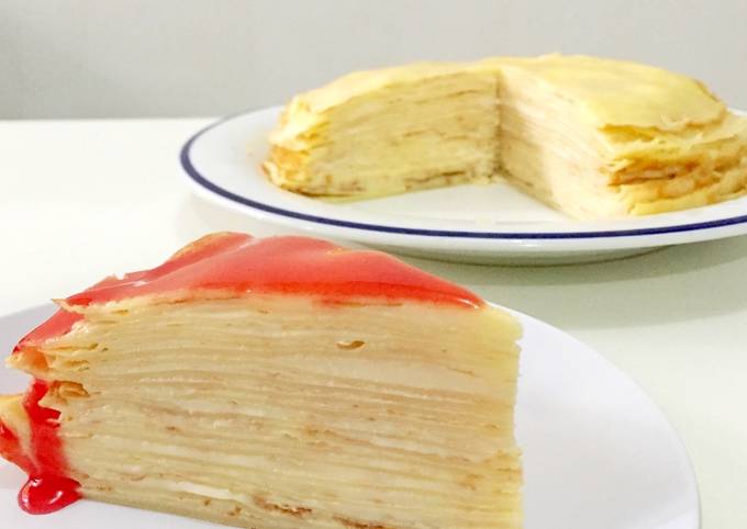 Resep [No Bake] Mille Crepes Cheese a la First Love Patisseries oleh ...