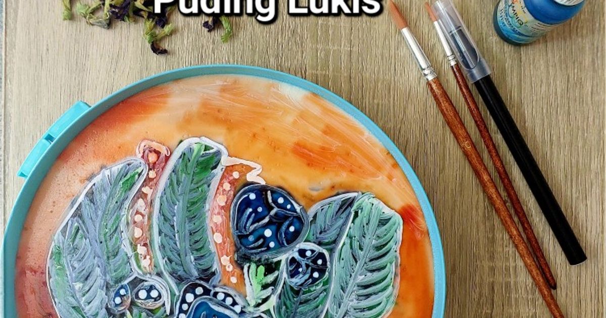 Resep Puding Lukis Bunga Telang oleh NayNay - Cookpad