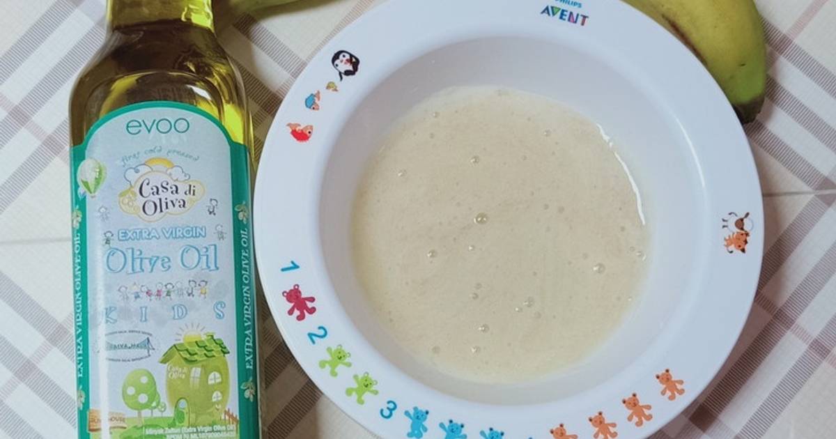 Resep Pure MPASI Pisang + Evoo 6M_D1 oleh Alfrida Tammu (Mom Wella ...