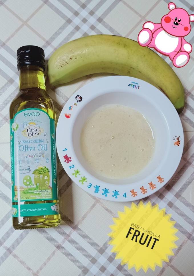Resep Pure MPASI Pisang + Evoo 6M_D1 oleh Alfrida Tammu (Mom Wella ...