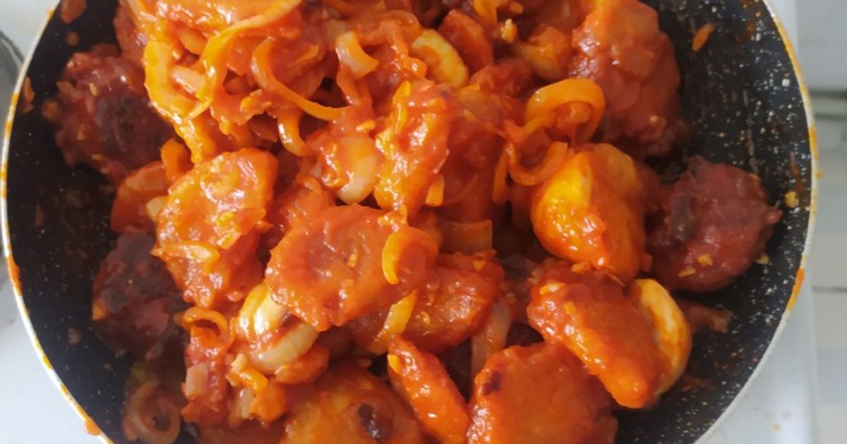 Resep Telur Kentang Saus Richeese (Egg Potato Richeese Sauce) oleh ...