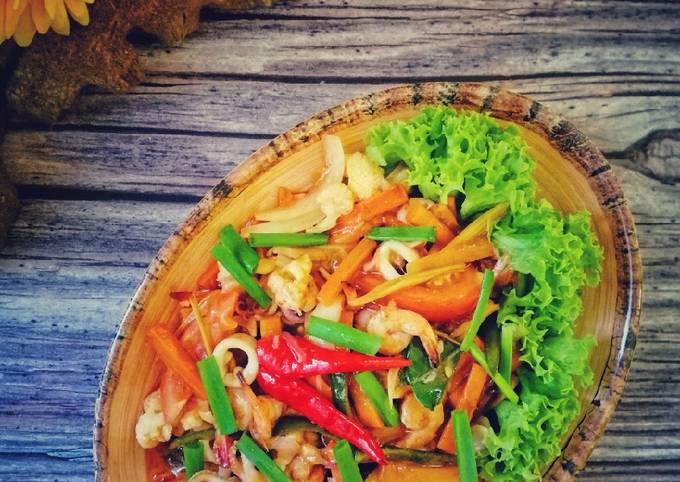Resipi Paprik Sotong Dan Udang oleh Norashikin Rahmat - Cookpad