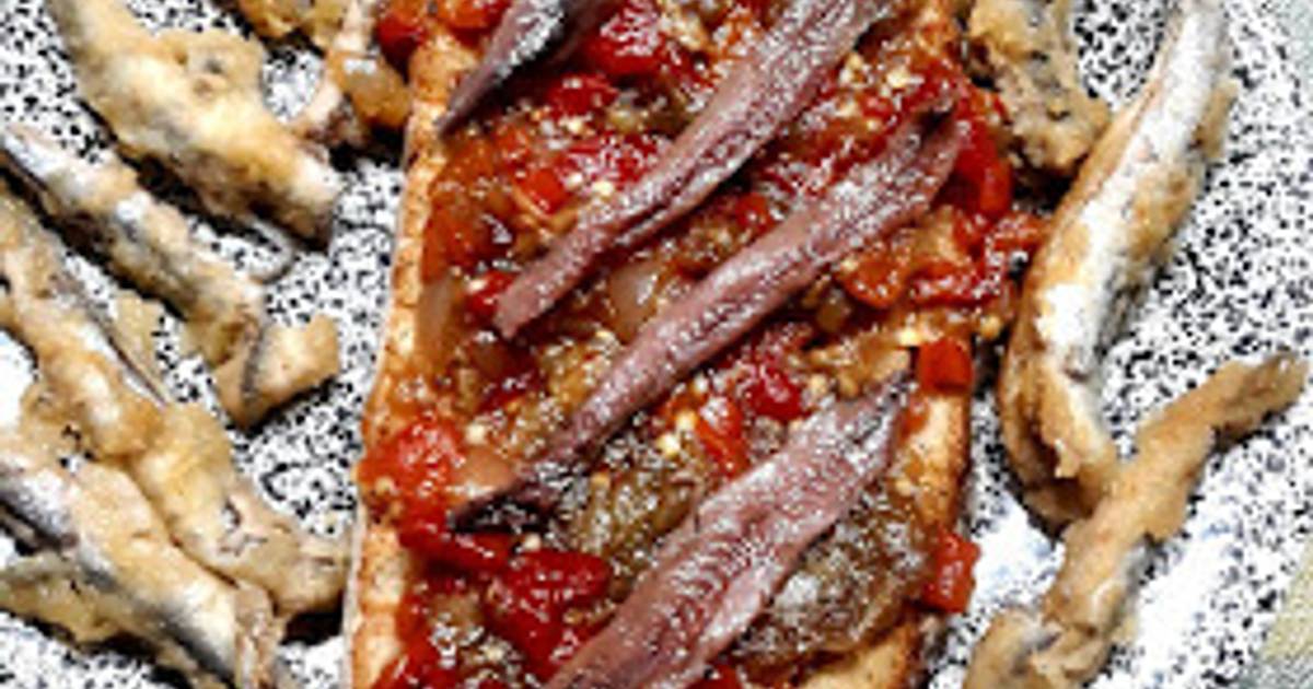 Tostada boquerones - 14 recetas caseras- Cookpad