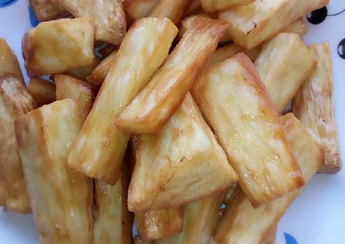 Golden fried yam Recipe by Samira Abubakar - Cookpad