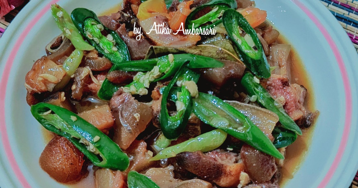 Resep Kikil Sapi Cabe Ijo oleh Atika Ambarsari - Cookpad