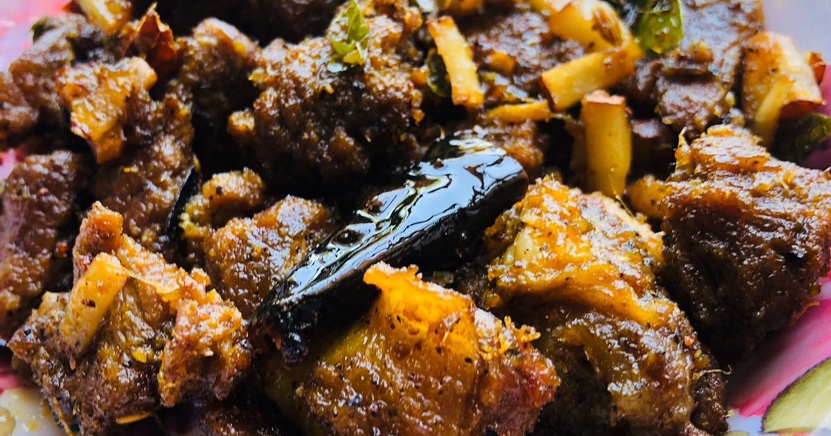 Kerala Style Beef Sukka Restaurant Style Recipe by Pearlcity Panda ...