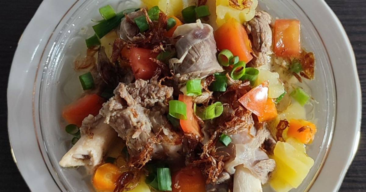 Resep Sop Daging & Tulang Kambing Kuah Bening oleh April_Umi HannaHani - Cookpad