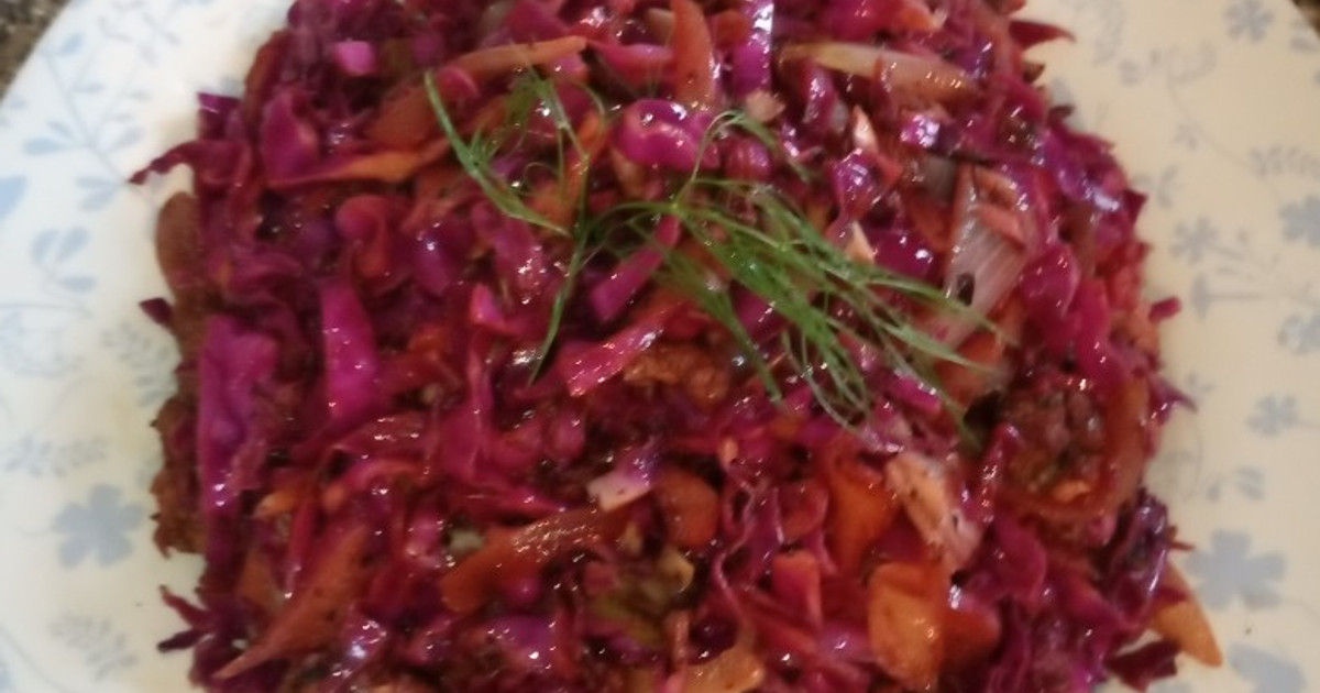 Ensalada De Repollo Morado Cocido A Mi Estilo Receta de Jessie Medina ...