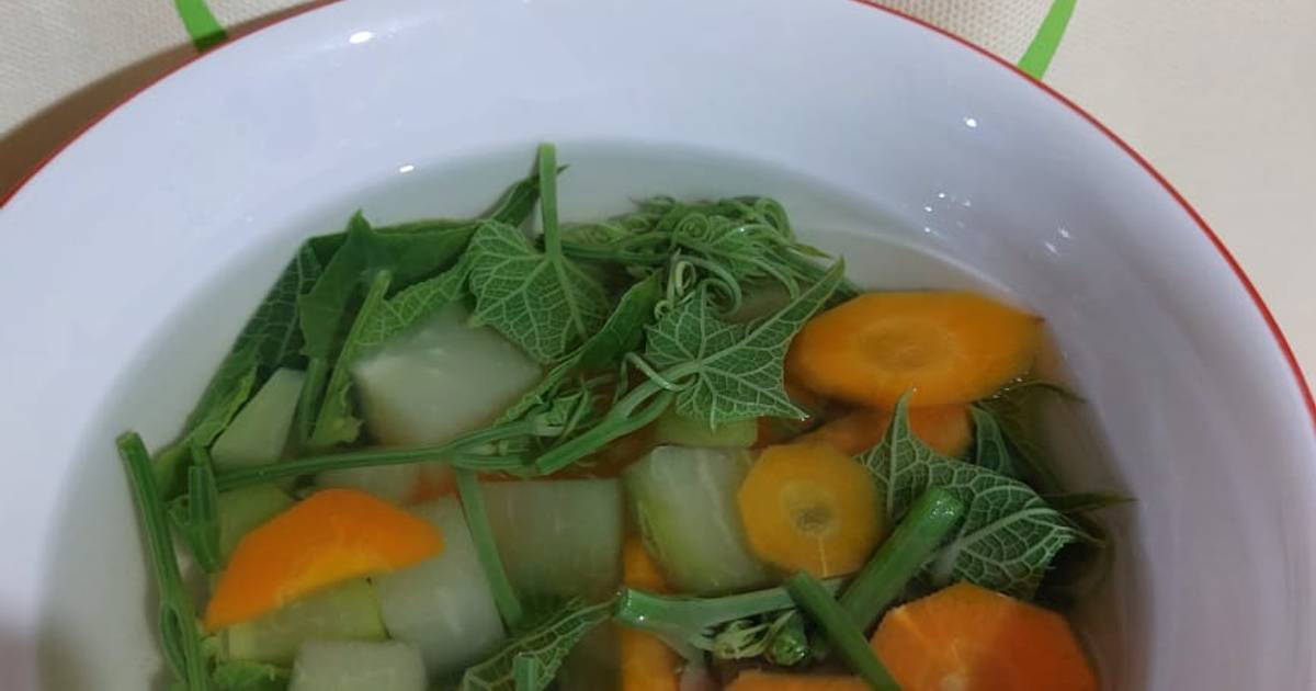 Resep 'Sayur bening pucuk labu' oleh Novie Irma - Cookpad