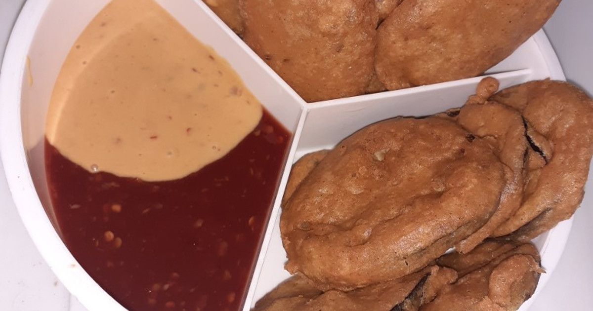 Crispy Fried Brinjal & Potato Fitters Recipe by Misha Ali - Cookpad