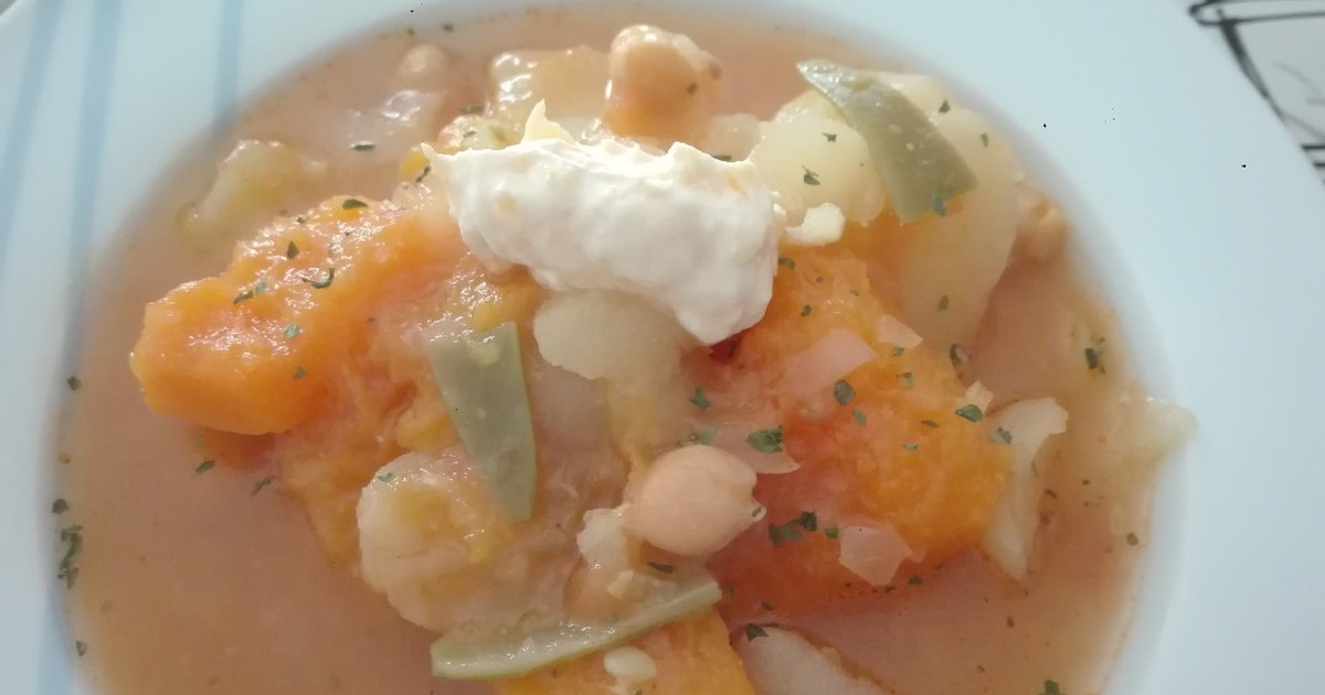 Olla Gitana, Pera Rellena De Olla Y Puré De Olla Receta de Espe-cial Juárez Moreno- Cookpad