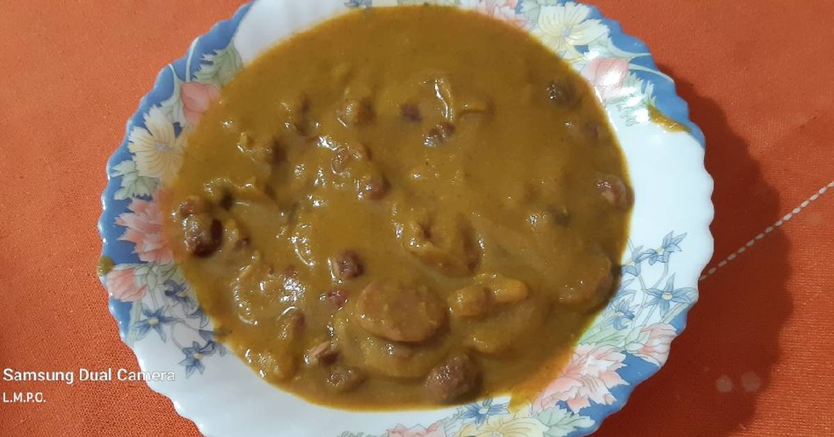 Puré de champiñones y calabaza con alubias y chorizo Receta de Luz- Cookpad
