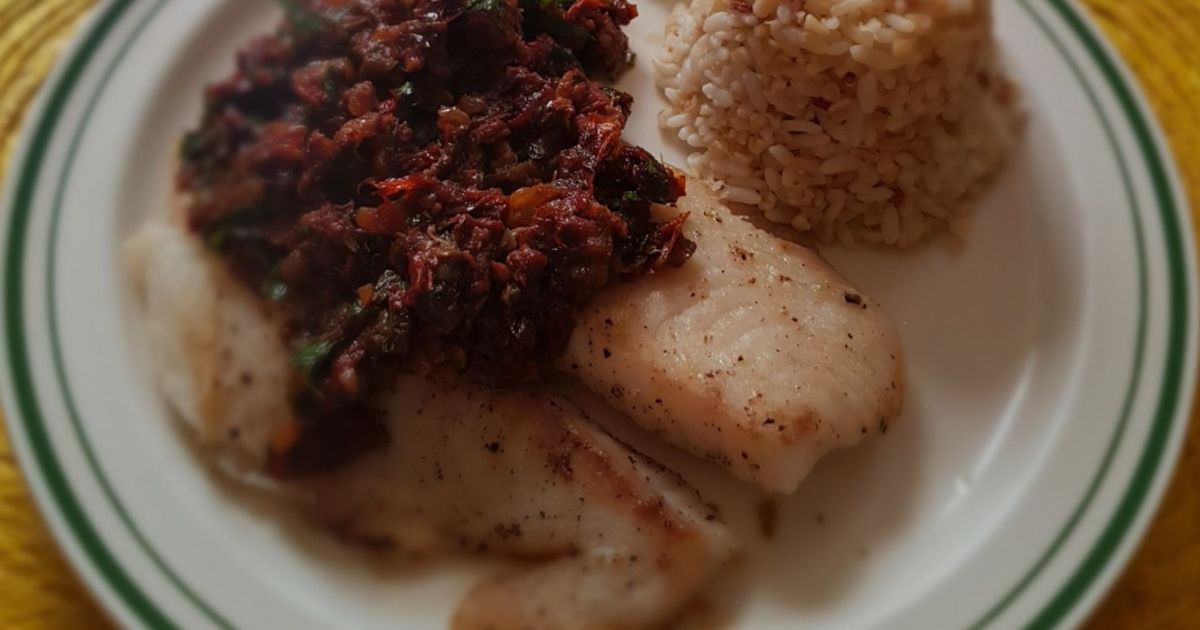 Filete De Pescado Con Salsa De Jitomate Deshidratado Receta de LuzMa SG ...