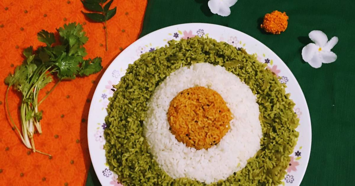 Tri Colour Rice Recipe by Sudipa Gope - Cookpad