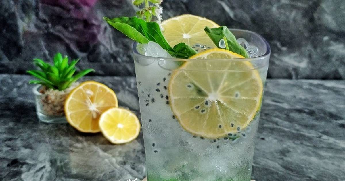 Resep KeMon (Kemangi leMon) Sparkling oleh _Mila's Kitchen_ - Cookpad