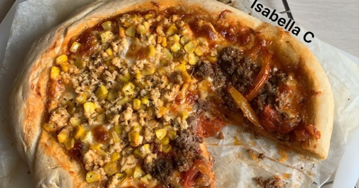 Resep Pizza 3 Topping (Daging Sapi, Tahu, Jagung) oleh Isabelldc - Cookpad