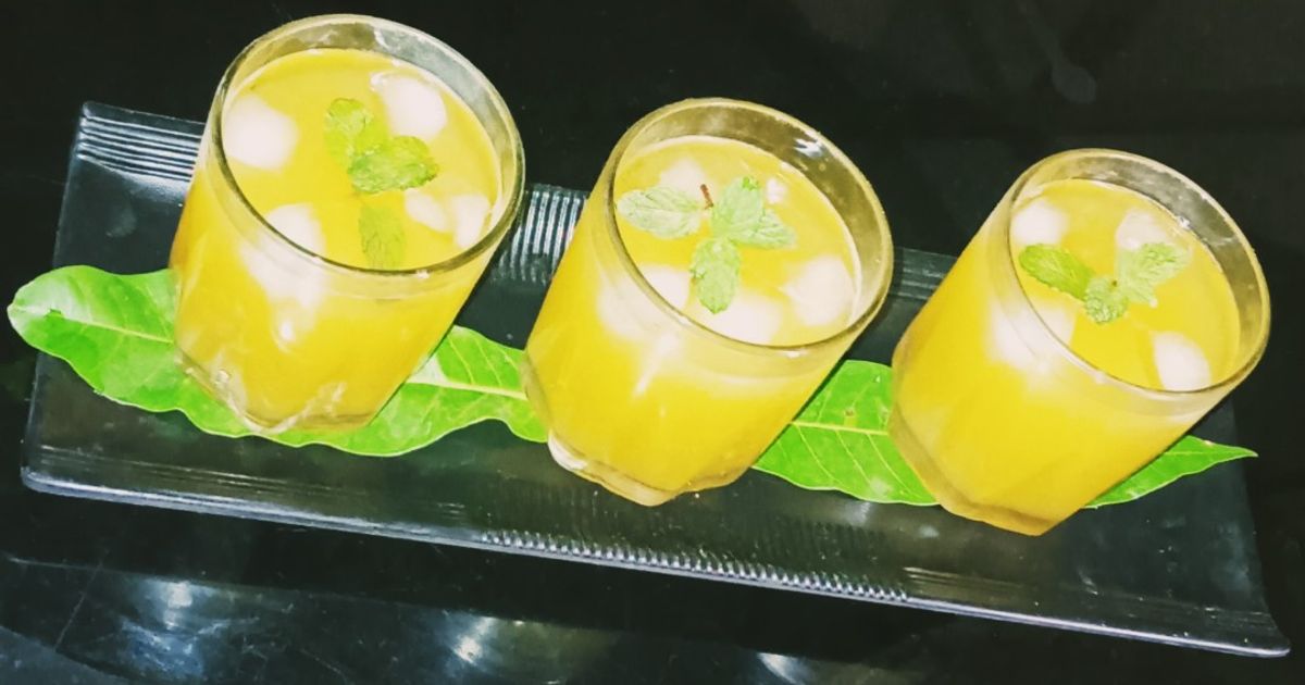 Raw Kesar Mango Sharbat Recipe by Nutan Shah - Cookpad